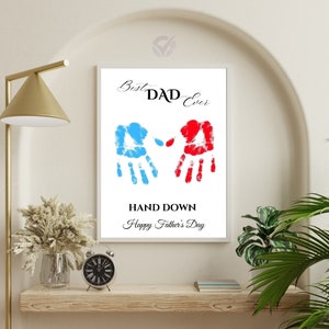 Fathers Day Handprint Craft Printable Personalized Gift for Dad DIY ...