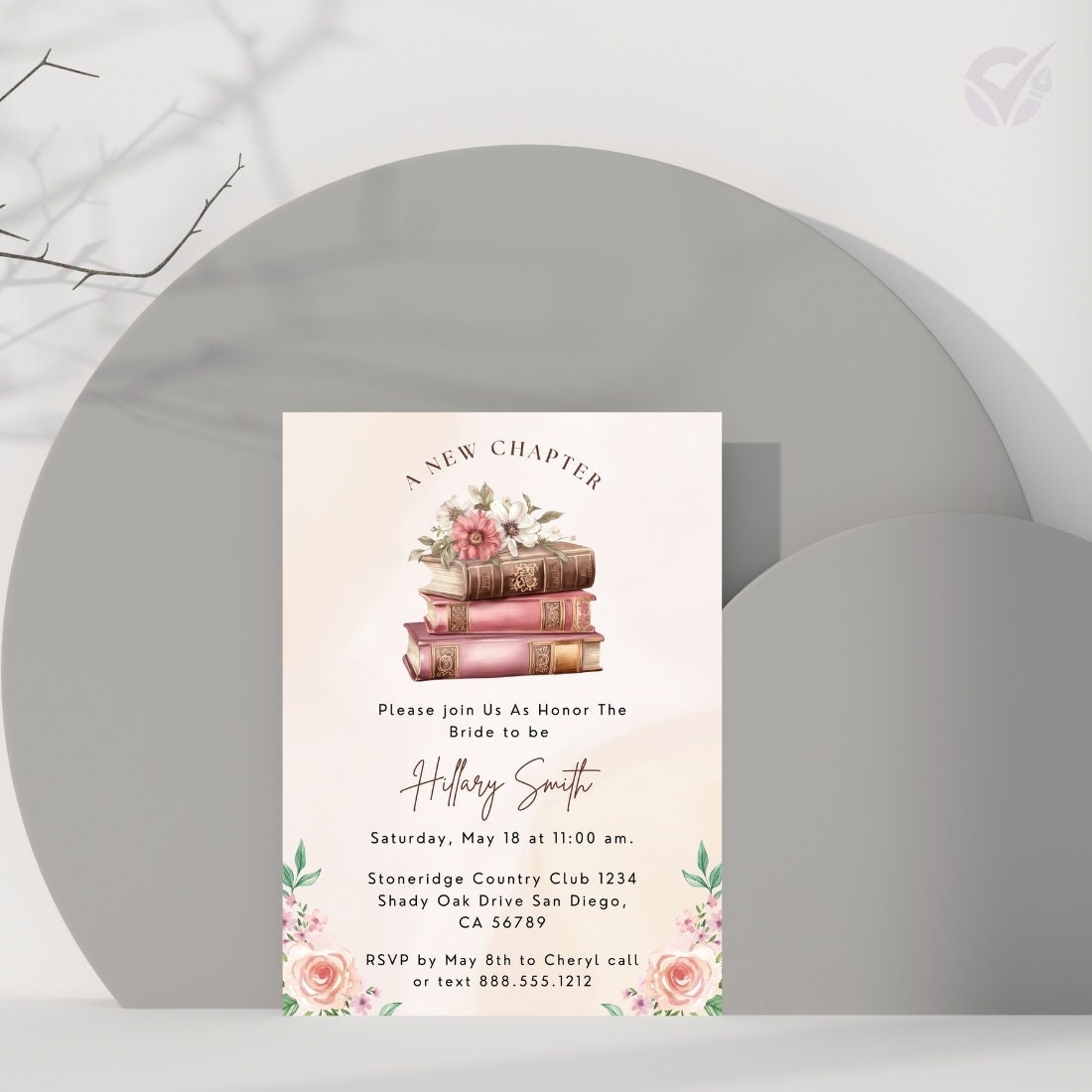 Book Themed Bridal Shower Invitations Celebrate Love With Literary ...