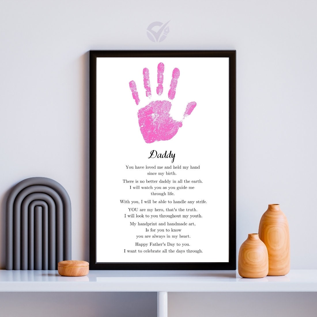 Fathers Day Gifts From Kids Custom Handprint Art for Dad DIY Fathers ...