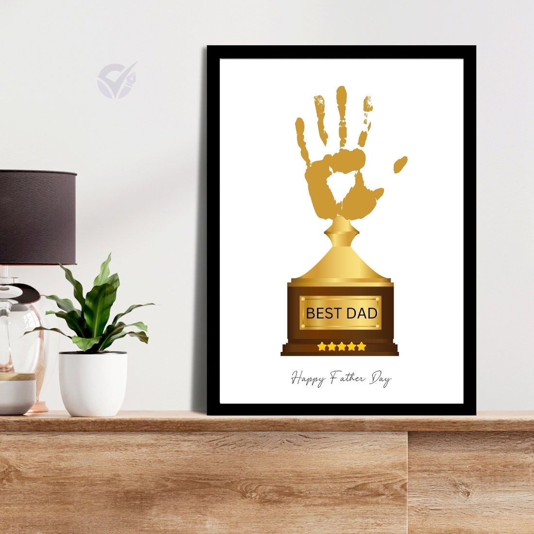 Best Fathers Day Handprint Trophy Gifts Heartfelt Creations for Dad ...