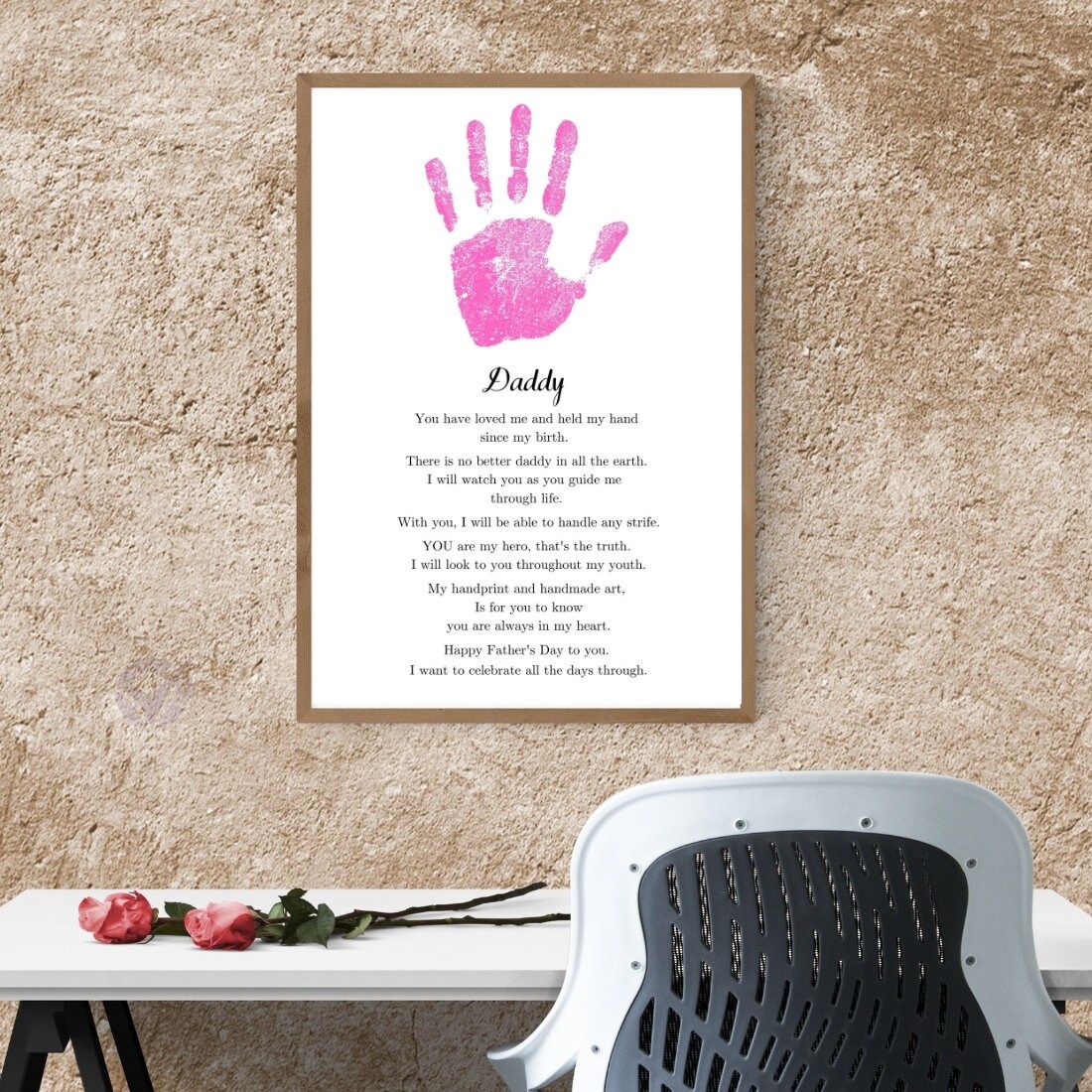Fathers Day Gifts From Kids Custom Handprint Art for Dad DIY Fathers ...