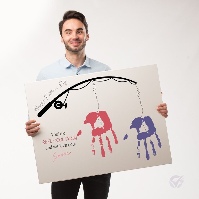 Fathers Day Handprint Art Personalized Creations for Dad Baby Handprint ...