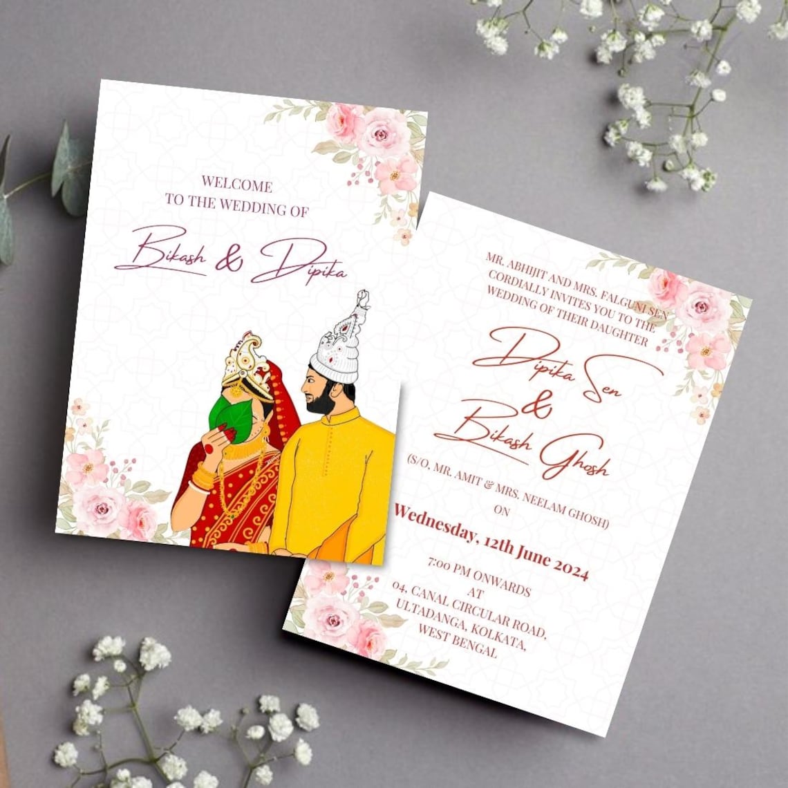 Editable Bengali Wedding Invitation Templates Bengali Wedding ...