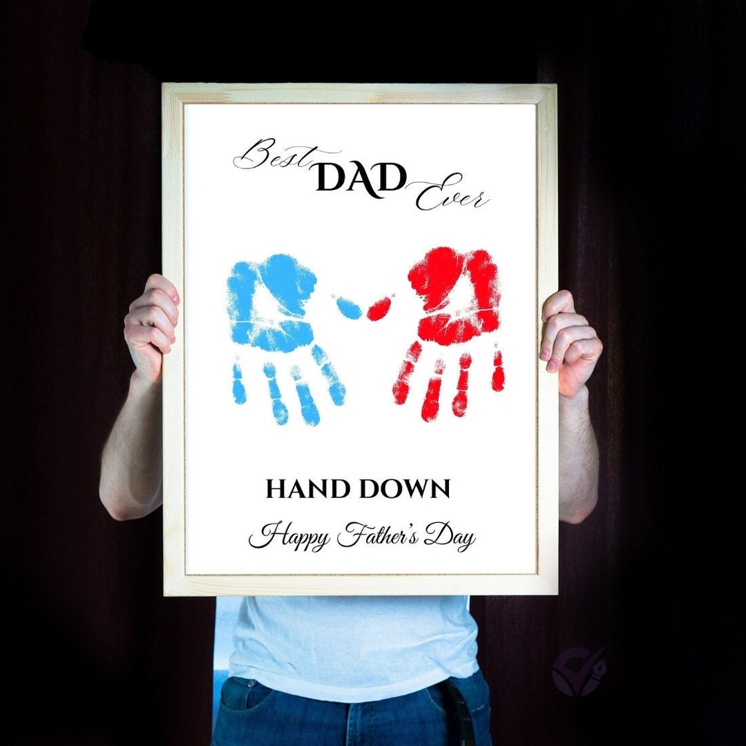 Fathers Day Handprint Craft Printable Personalized Gift for Dad DIY ...