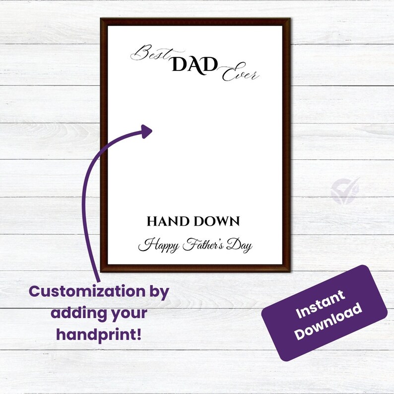 Fathers Day Handprint Craft Printable Personalized Gift for Dad DIY ...