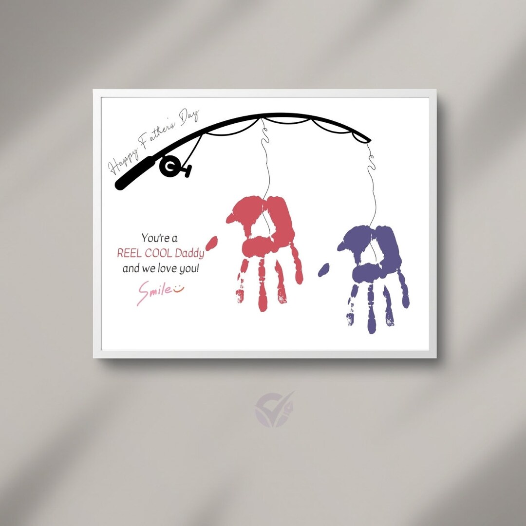 Fathers Day Handprint Art Personalized Creations for Dad Baby Handprint ...