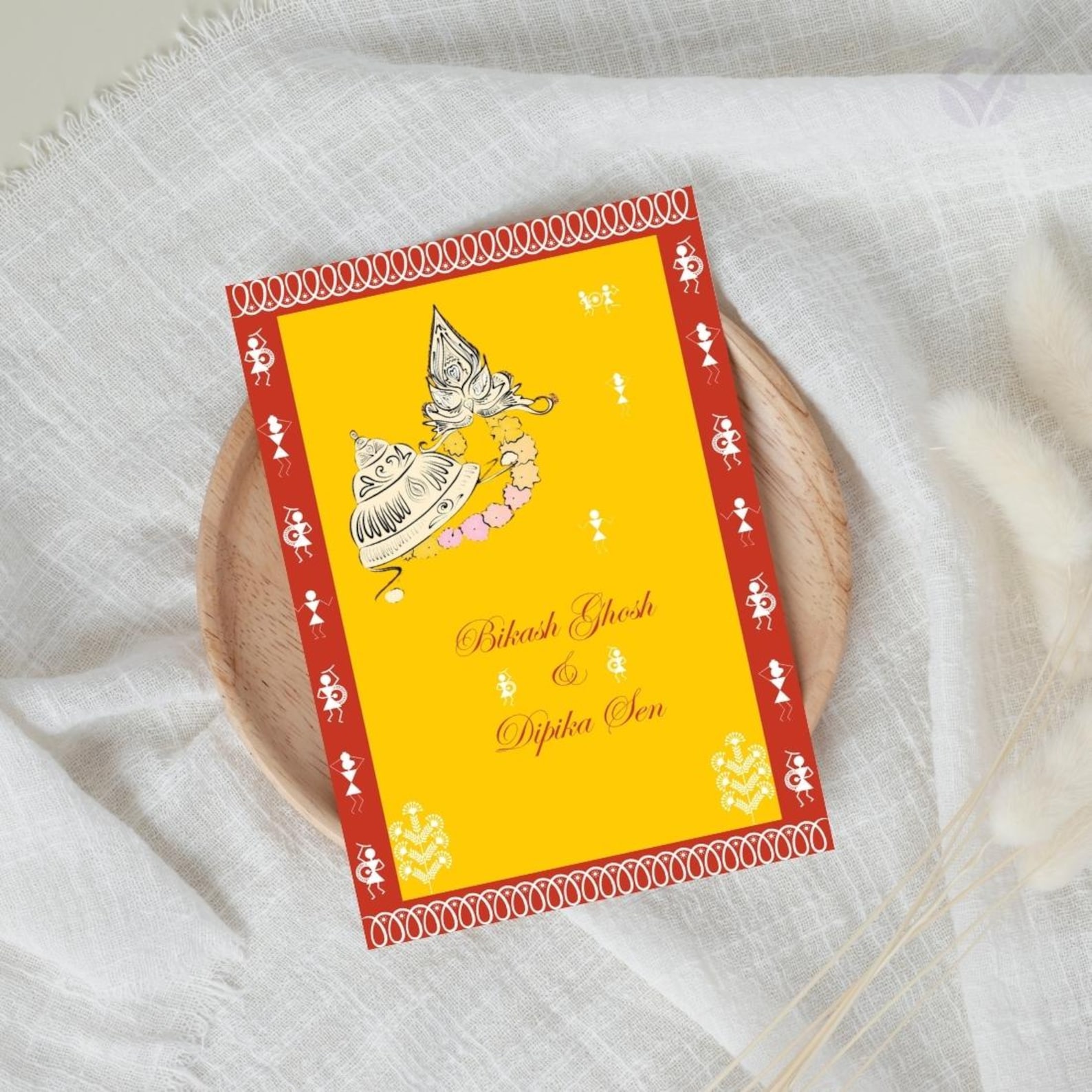 Editable Bengali Wedding Invitation Card Template (digital Download ...