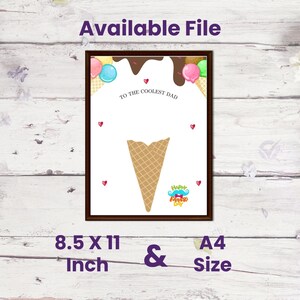 Handprint Father's Day Craft: Personalized Ice Cream Card (digital ...
