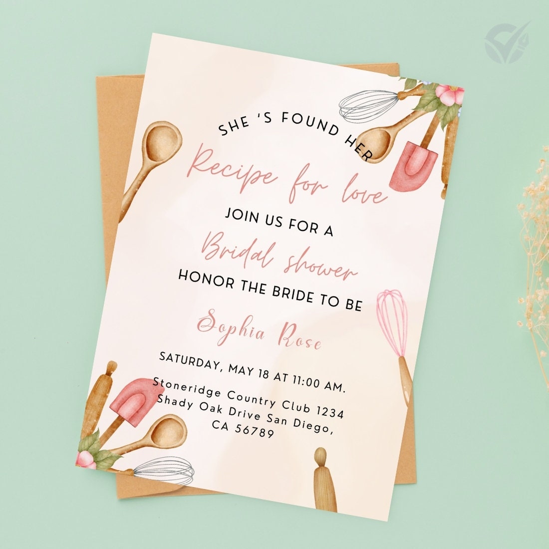 Kitchen Themed Bridal Shower Invitations Cooking up Love - Etsy