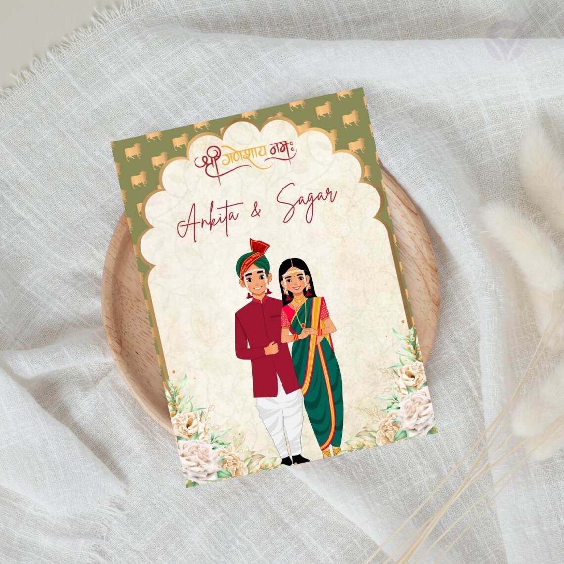 Editable Marathi Wedding Invitation Wording Customizable Canva ...