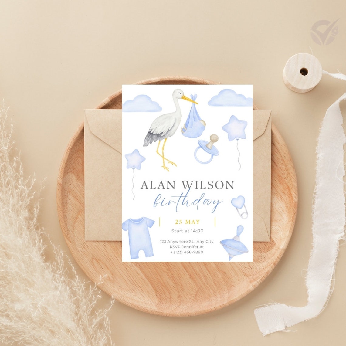 Baby's First Birthday Invitation Customizable Template for Your Little ...
