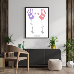 Personalized Mothers Day Gifts Handprint Personalized Mum Gift DIY Mum ...