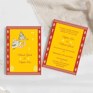 Editable Bengali Wedding Invitation Wedding Invites Card Bengali Hindu ...