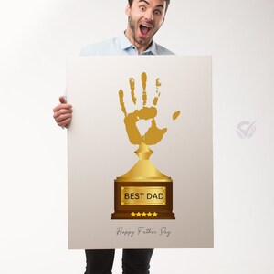 Best Fathers Day Handprint Trophy Gifts Heartfelt Creations for Dad ...