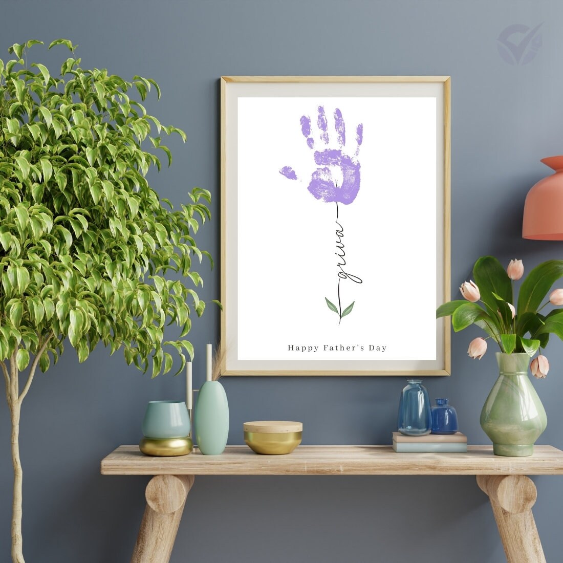 Father's Day Handprint Art: Custom DIY Gift (digital Download) - Etsy