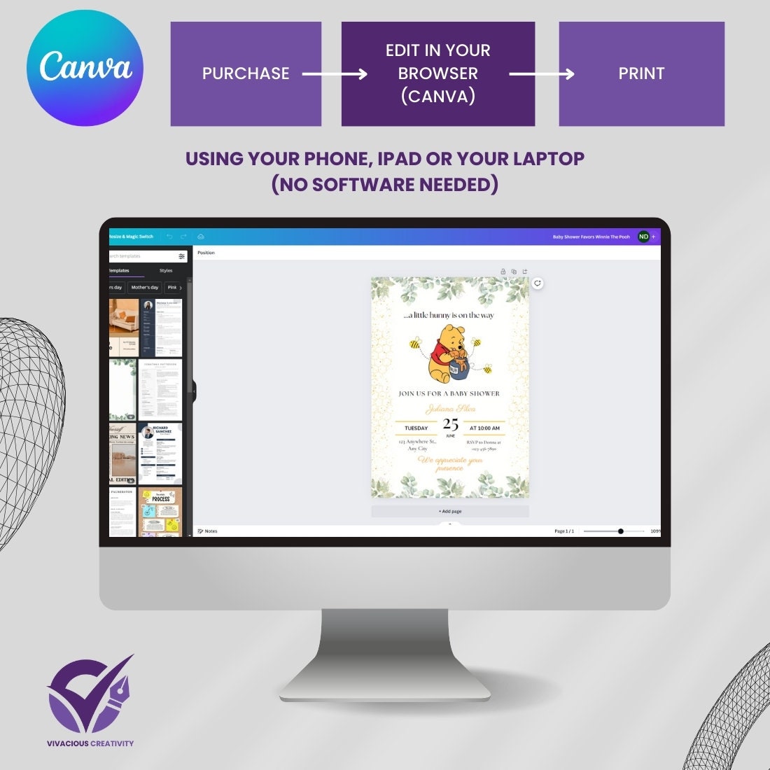 Buy Sweet Tokens of Joy Winnie the Pooh Baby Shower Favors Cake ...