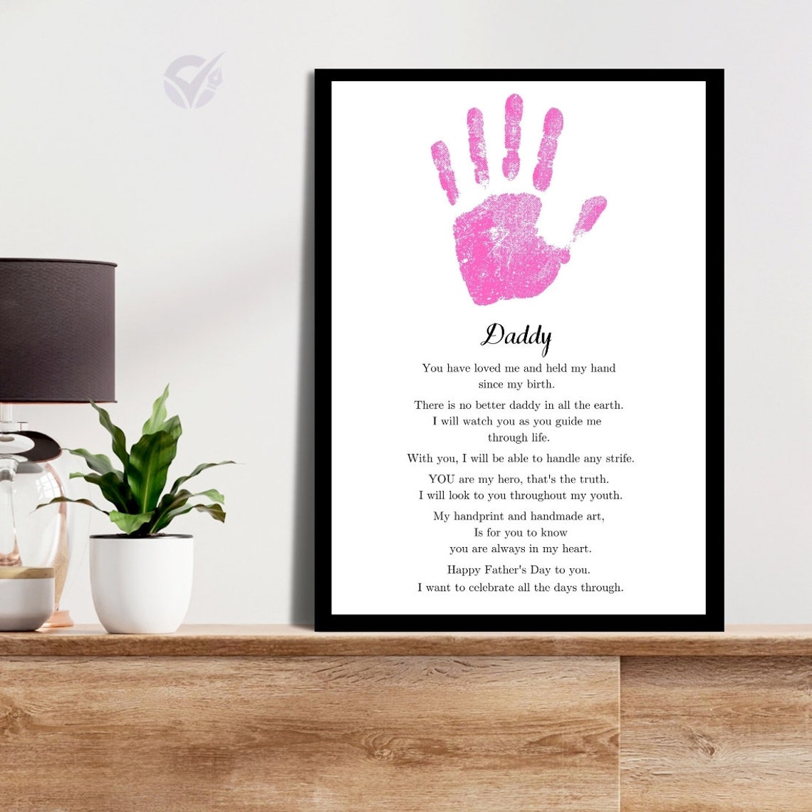 Fathers Day Gifts From Kids Custom Handprint Art for Dad DIY Fathers ...