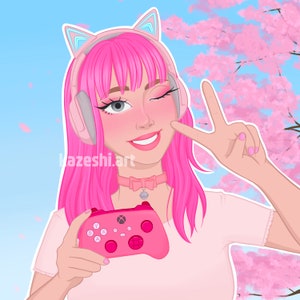 Custom Anime Avatar for Gaming / Twitch / Discord / Youtube. Cartoon ...
