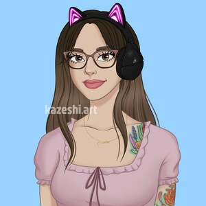 Custom Anime Avatar for Gaming / Twitch / Discord / Youtube. Cartoon ...