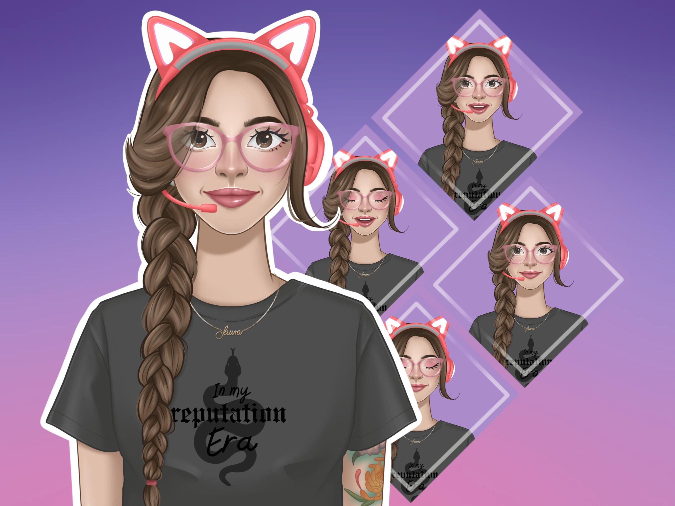 Custom Pngtuber Avatar for Twitch Streamers, Discord, Youtube, Tiktok ...