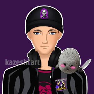 Digital Cartoon Portrait With Pet Custom Anime Portrait in Anime Style ...