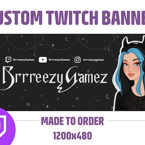 Custom Twitch Banner for Stream Made to Order Stream Header for ...