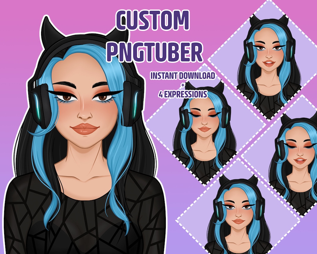 Custom Pngtuber Avatar for Twitch Streamers, Discord, Youtube, Tiktok ...