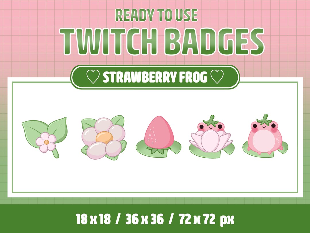 Kawaii Sub/bit Badges - Twitch - Instant Download Cute Emotes - Stream ...
