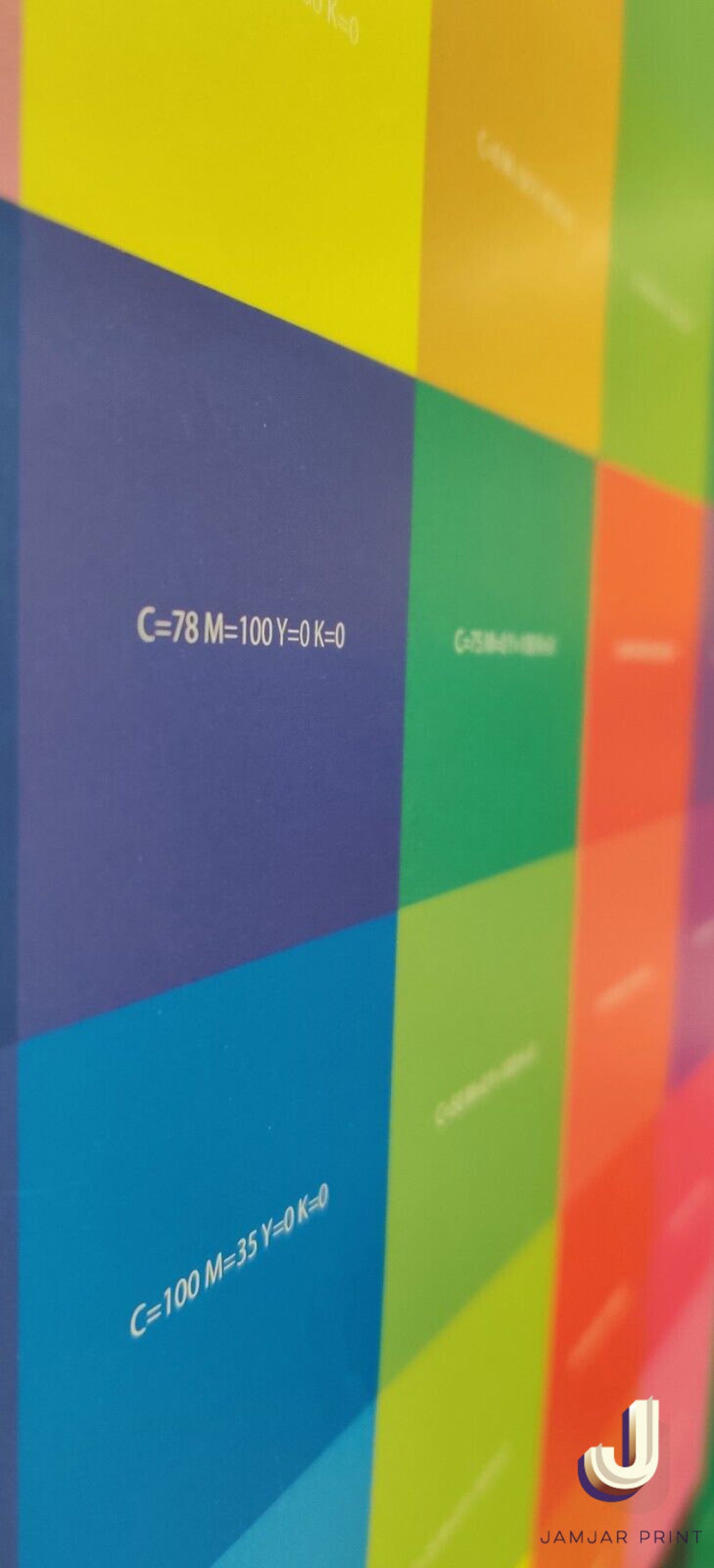 Large CMYK Colour Code Chart Poster Print Wall Art. 90x64cm Unframed ...
