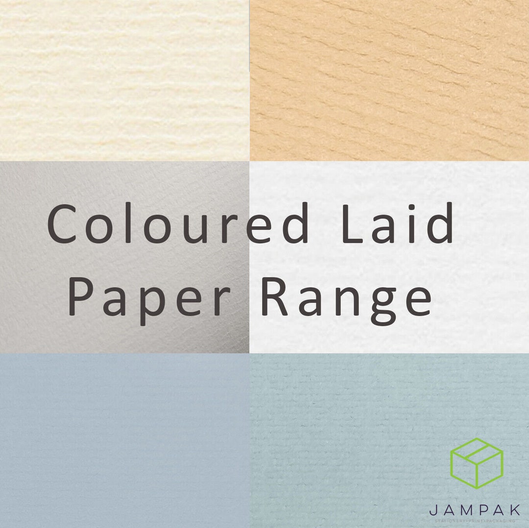 A4 Laid Paper and Card. Mixed Colour Textured 100/220/250/300gsm ...