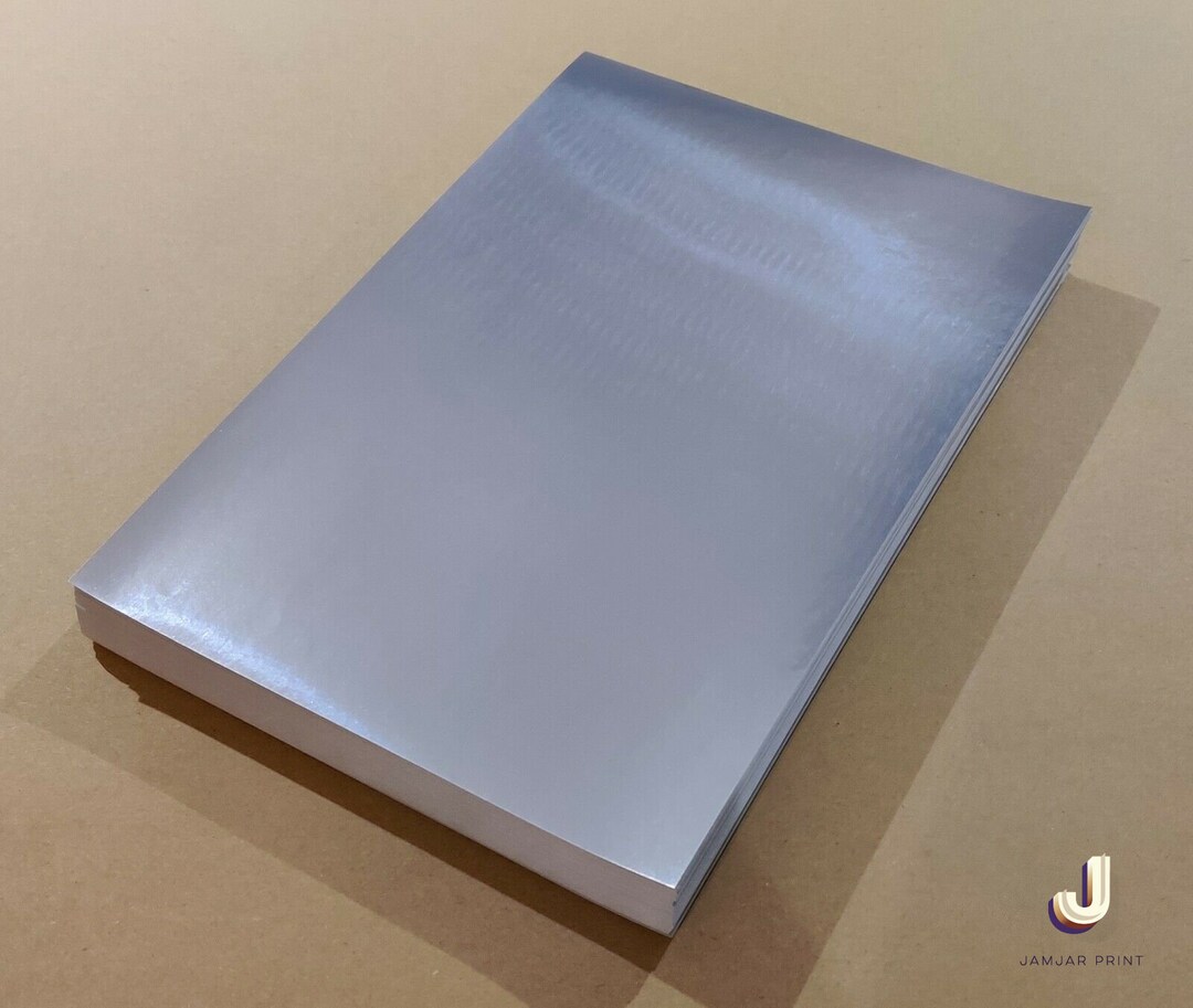 Silver Chromolux Alu Mirror paper A4, 80gsm Highest Quality,Arts ...