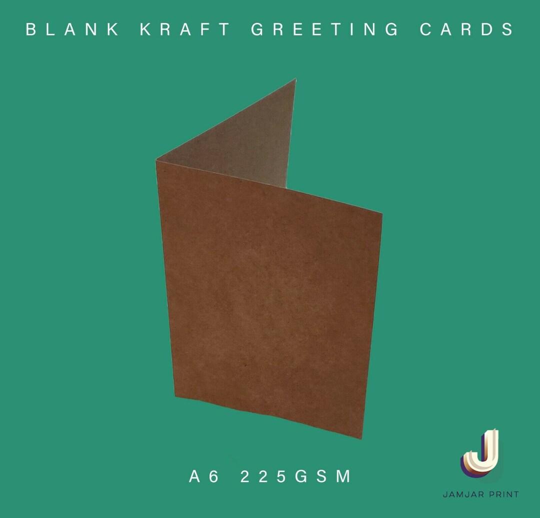 Blank Kraft Greetings Cards A6 CARD MAKING. Pre Dented DIY Personal ...