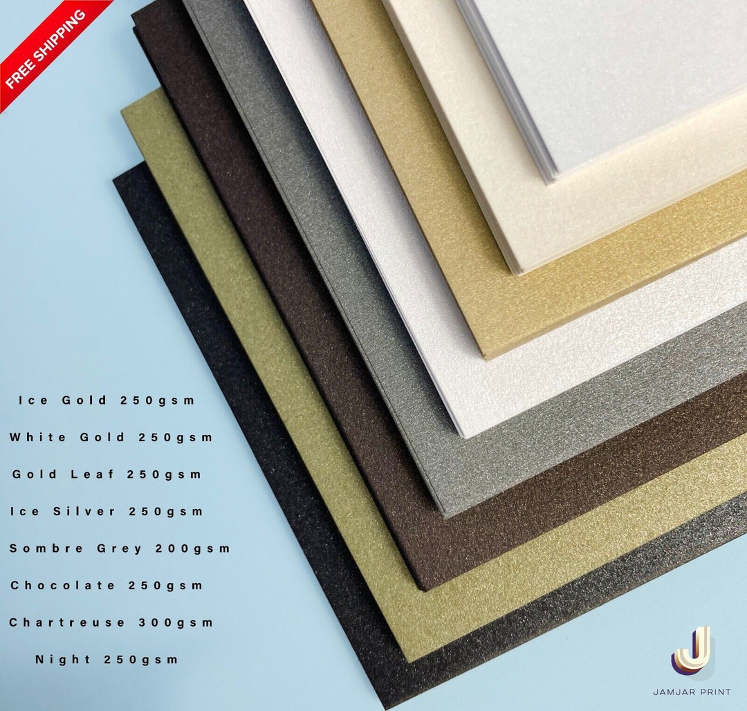 A4 Craft Shimmer Board, Pearlescent Effects & Glitter Mix 200gsm 300gsm ...