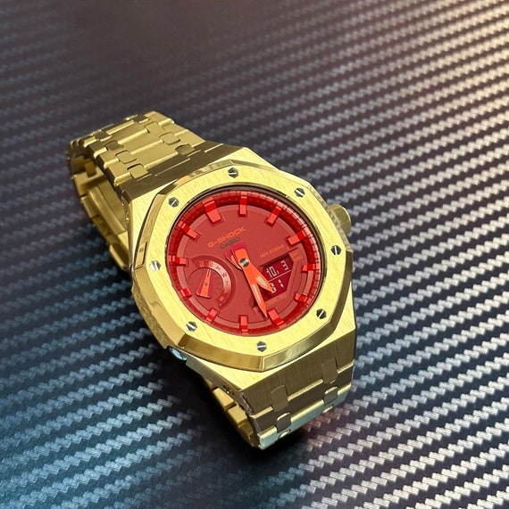 Casioak Custom Mod GA-2100 Metal Gold Stainless Steel - Etsy