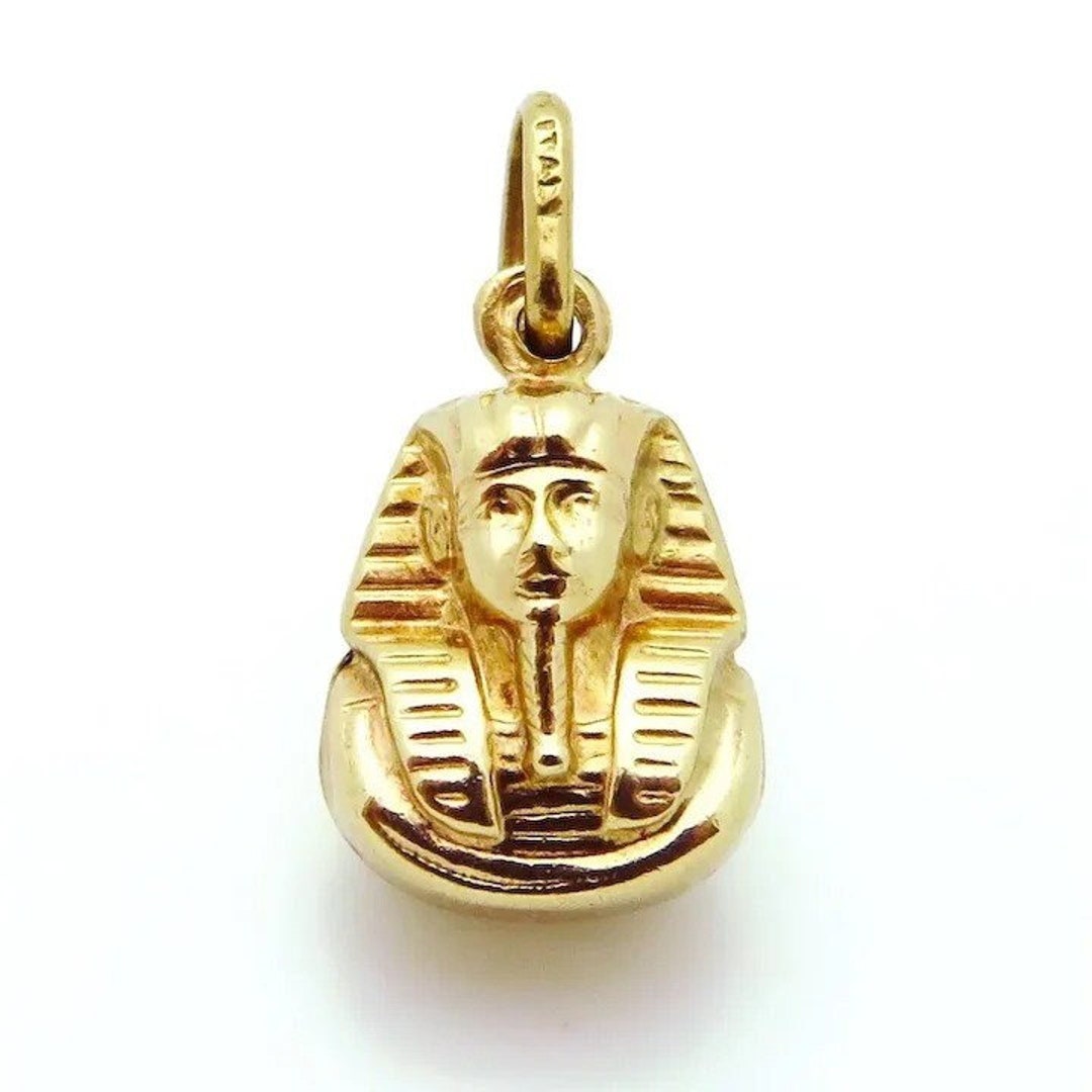 Vintage 9ct. Yellow Gold 3D Egyptian Pharaoh Charm Pendant - Etsy