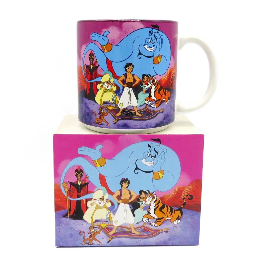 Vintage Walt Disney aladdin Coffee Cup Mug in Original Box Japan - Etsy