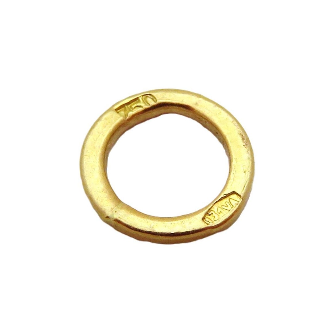 Vintage 8.5mm. 18K Yellow Gold 750 Jump Ring Bail for Necklace or ...