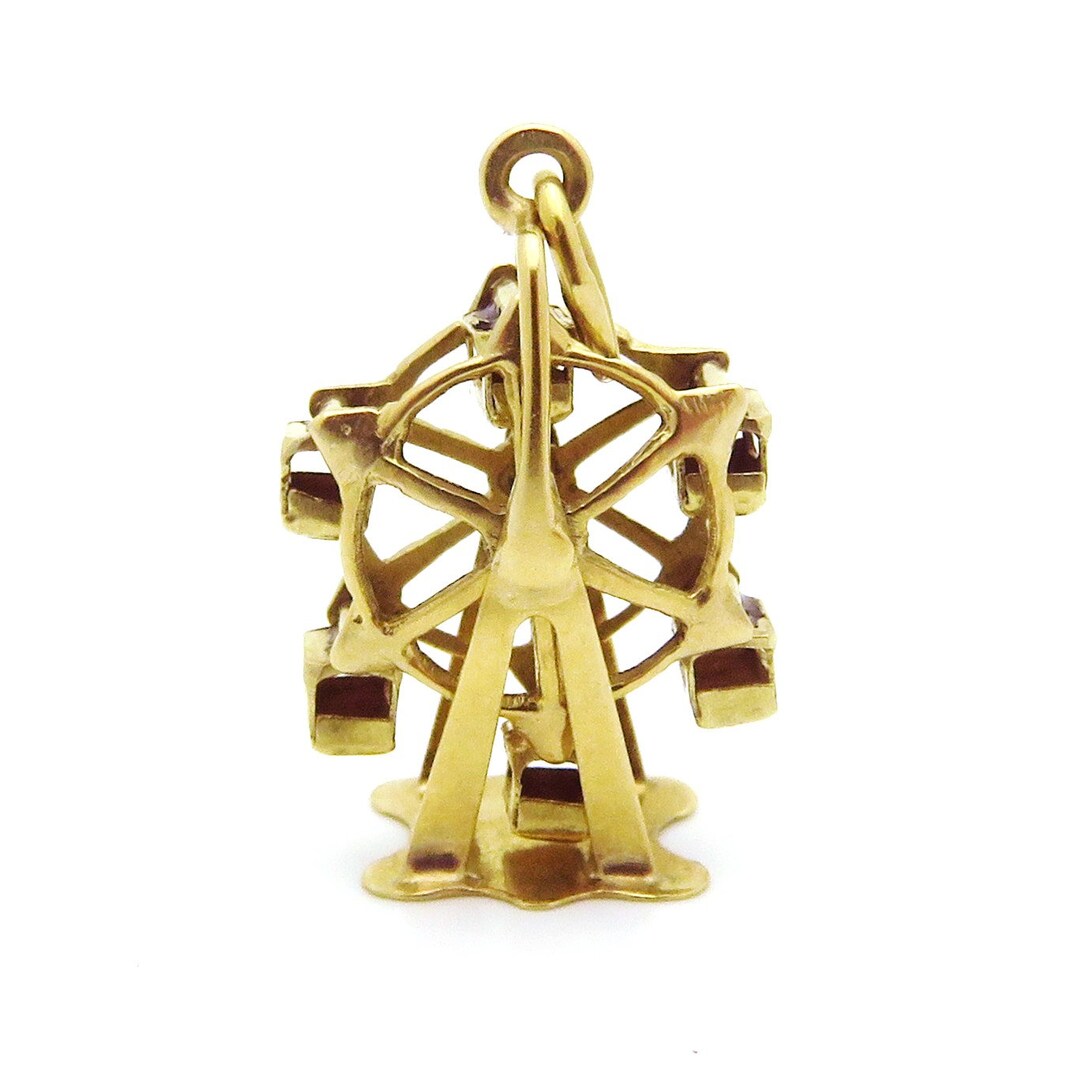 Vintage 14K Gold 3D Movable Ferris Wheel Charm Austria 1930s - Etsy