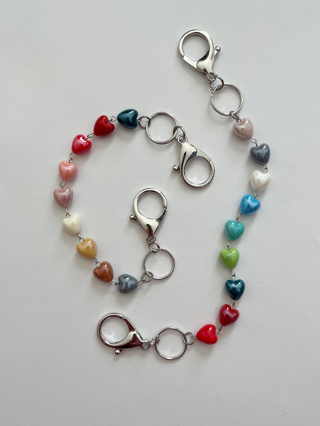 Ceramic Heart Bag Chain - Etsy