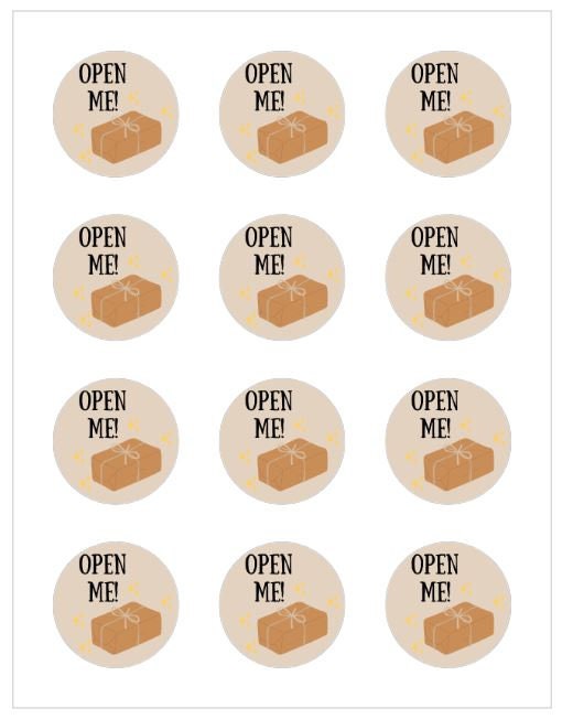 Open Me Sticker Thank You Sticker Shop Small 2in Round - Etsy