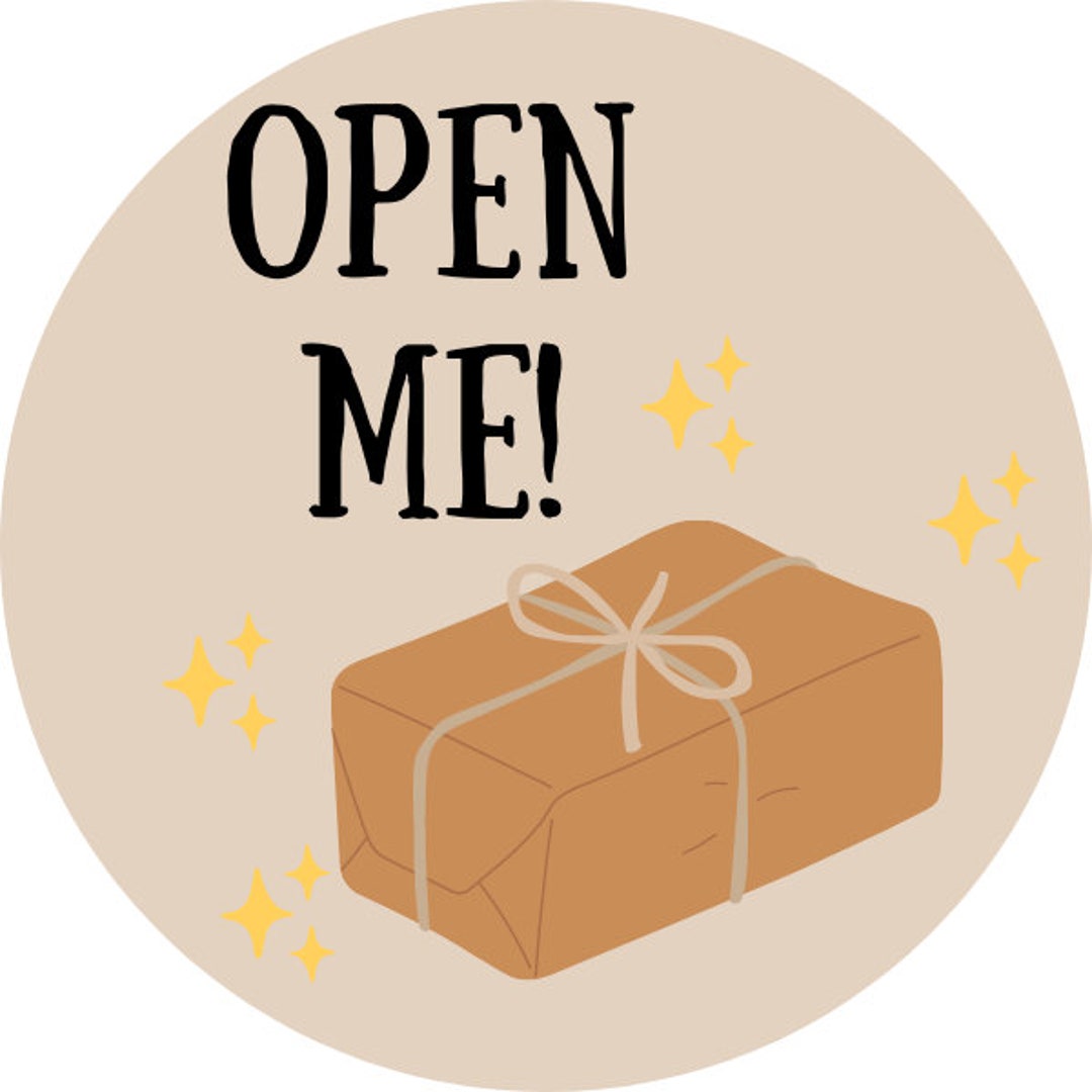 Open Me Sticker Thank You Sticker Shop Small 2in Round Thank You ...