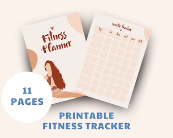 Fitness Tracker, Digital Download, Printable, Workout Log, Exercise ...