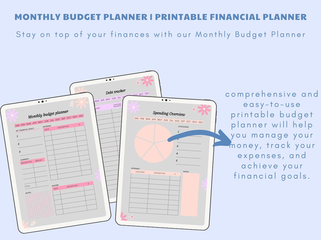 Monthly Budget Planner | Printable Financial Planner | Budgeting ...