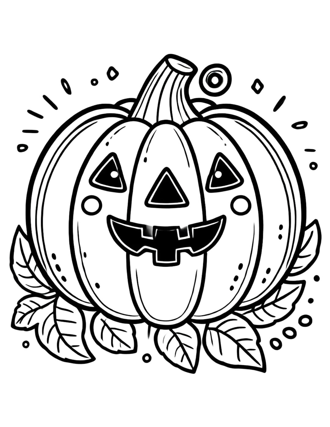Jack-o'-lantern Coloring Page | Halloween Coloring Page for Kids and ...