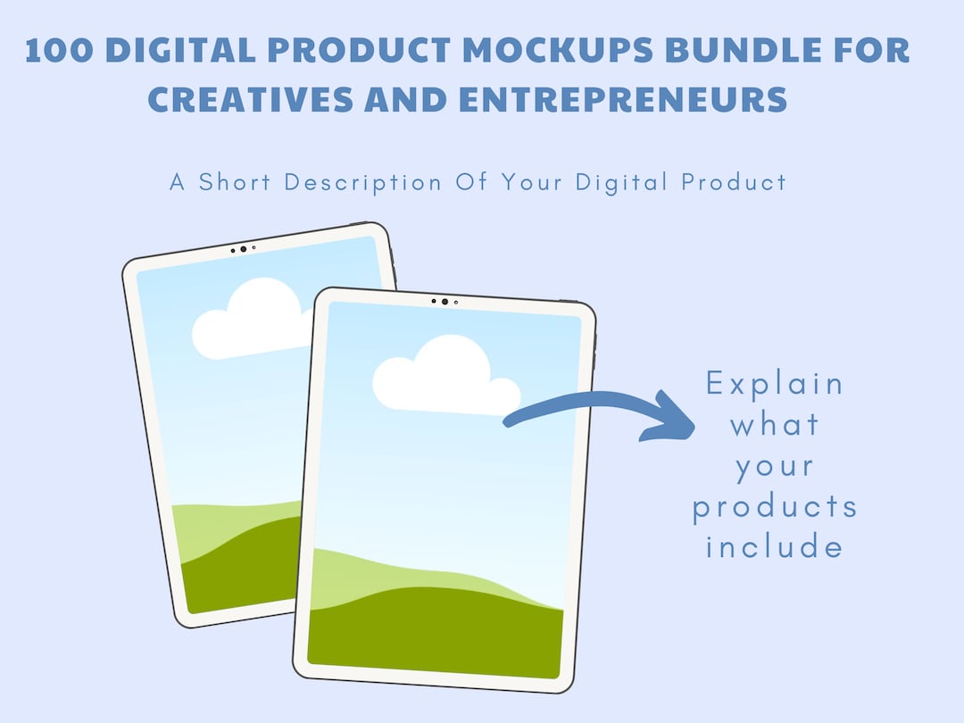 100 Digital Product Mockups Bundle for Creatives and Entrepreneurs ...