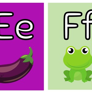 Alphabet Flash Cards for Kindergarten - Educational ABC Flashcards for ...