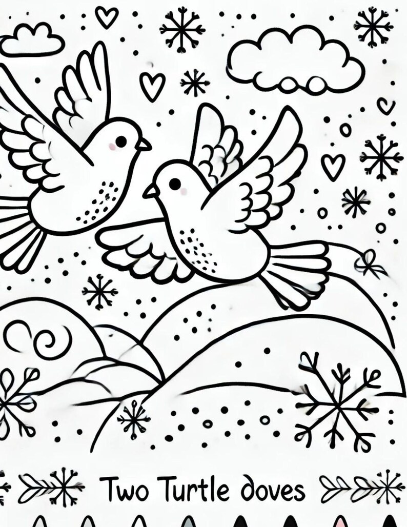 The 12 Days of Christmas Coloring Book | Printable Holiday Coloring ...