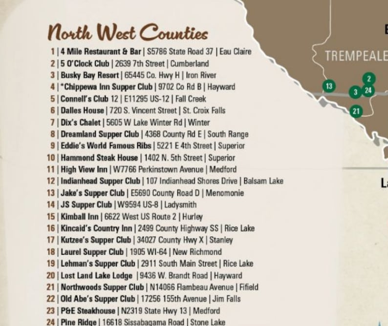 Wisconsin Supper Club Fine Art Print Poster 2023 - Iconic Wisconsin - Etsy