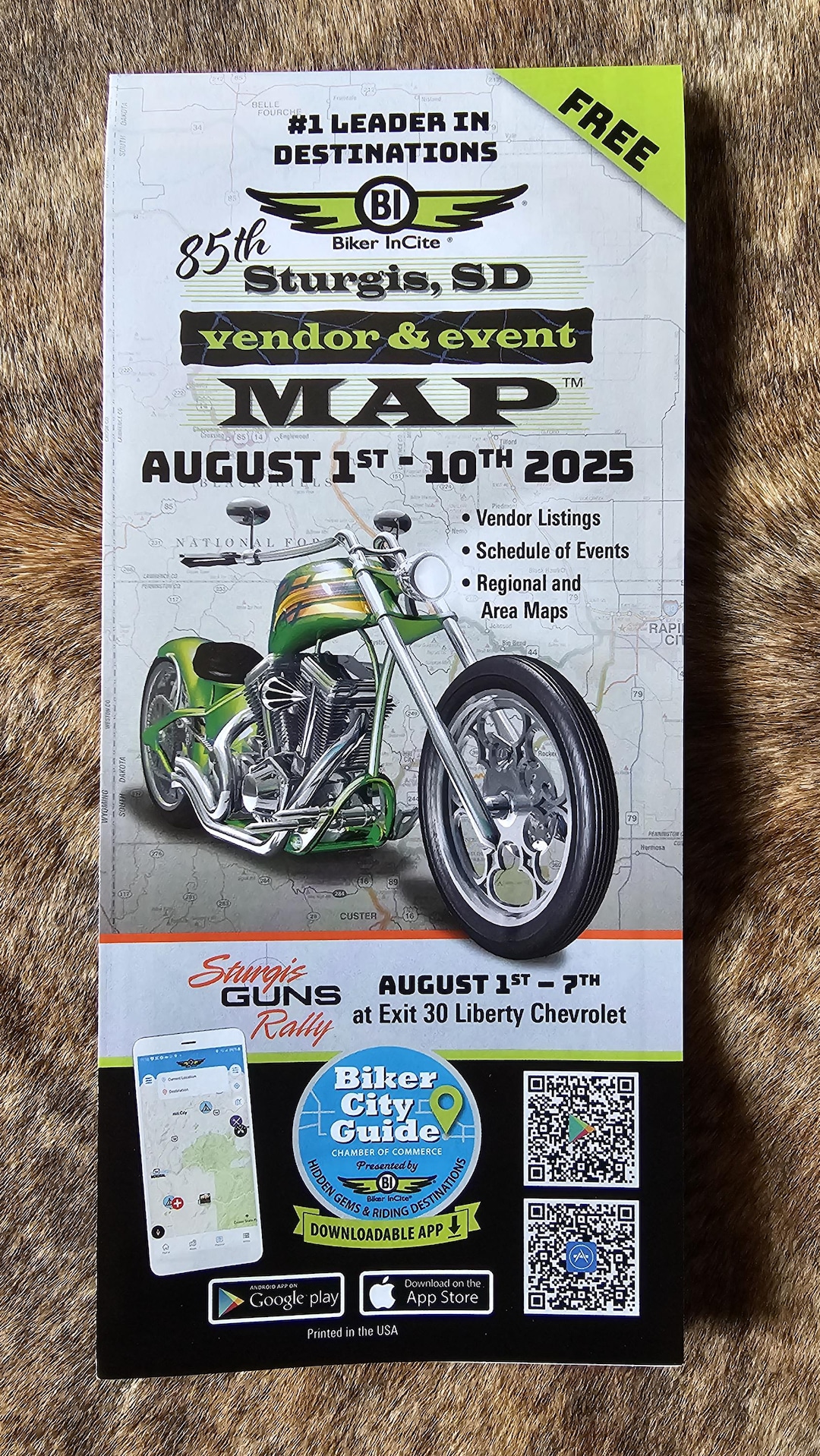 Sturgis Motorcycle Map 2025 (folded Map) - Etsy