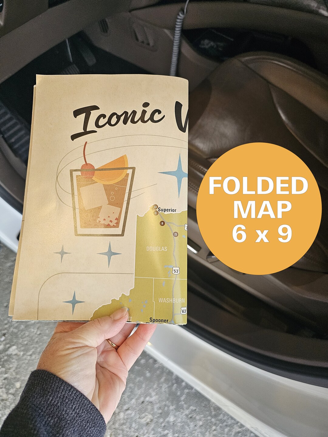 FOLDED Wisconsin Supper Club Map - Etsy